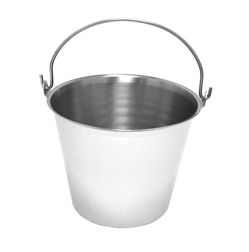 13 qt. Plain Pails (Qty of 6) - Part No. 1013-B, Stainless Steel Pails ...